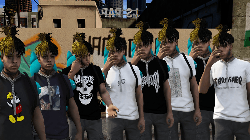 Xxxtentacion Pack T Shirt For Fans For Mp Male Gta5