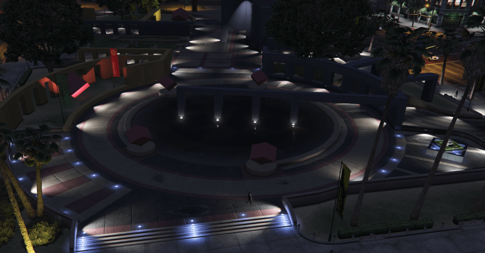 Legion Square Meeting Point Decoration With Lights YMAP FiveM 